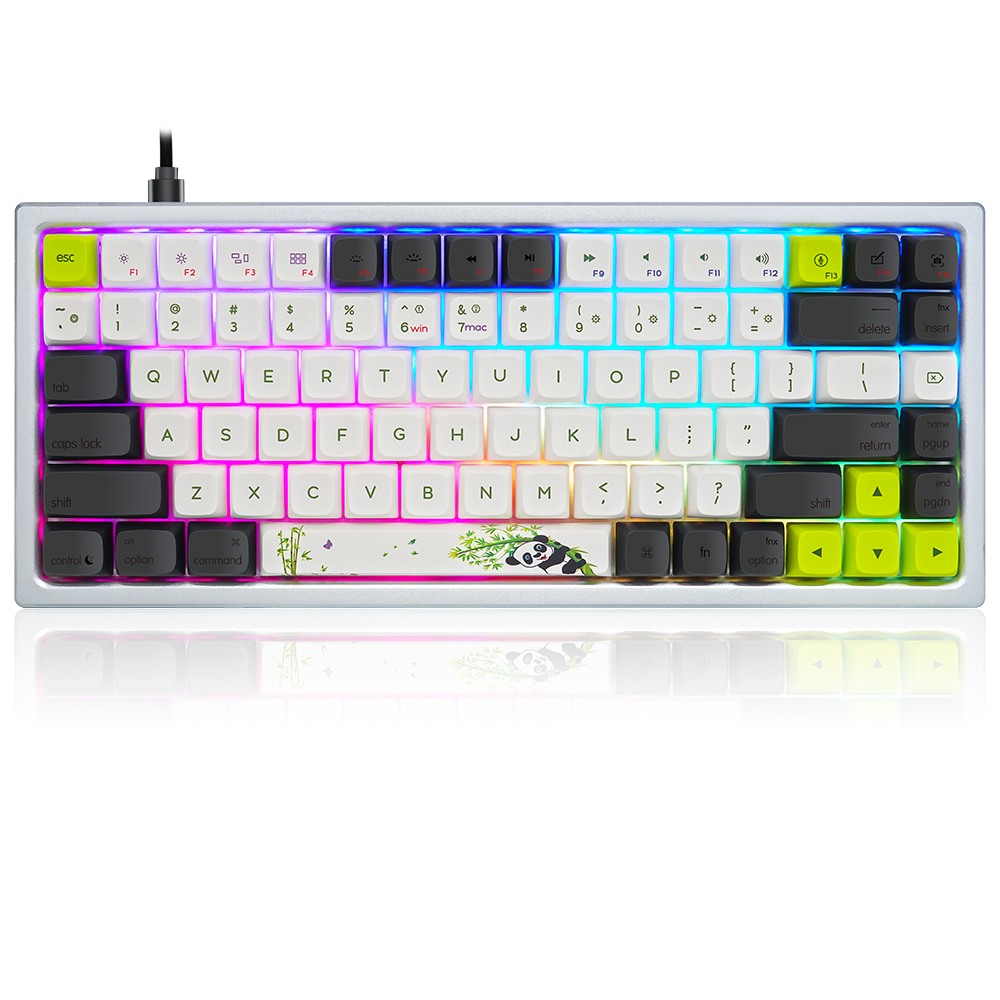 Skyloong SK84S Panda GK1 Keycaps Red Switch Keyboard - Pakistan